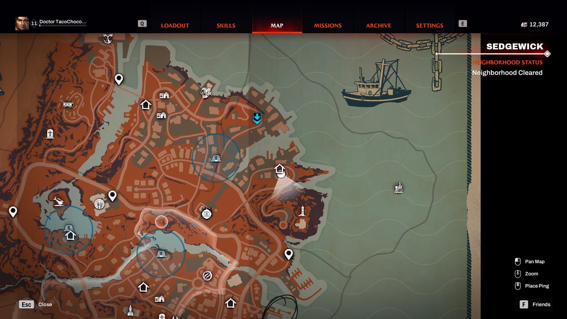 Emplacements et cartes de voyage rapide de Redfall